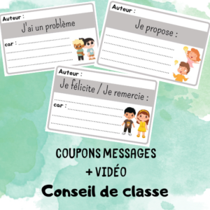 Conseil de classe : Messages et vidéos - Maîtresse Hérisson