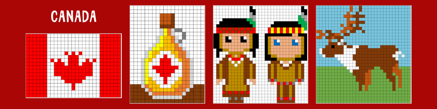 Pixel art Tour du monde - Maîtresse Hérisson