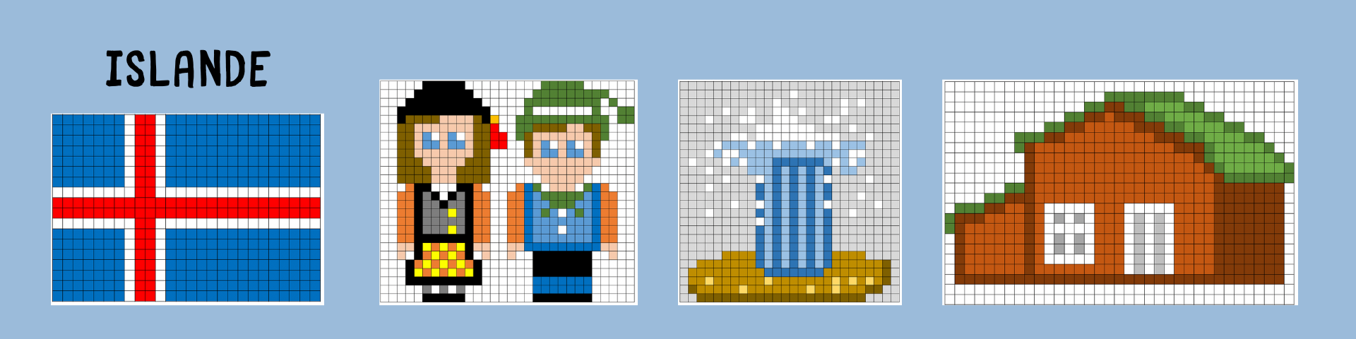 Pixel art Tour du monde - Maîtresse Hérisson