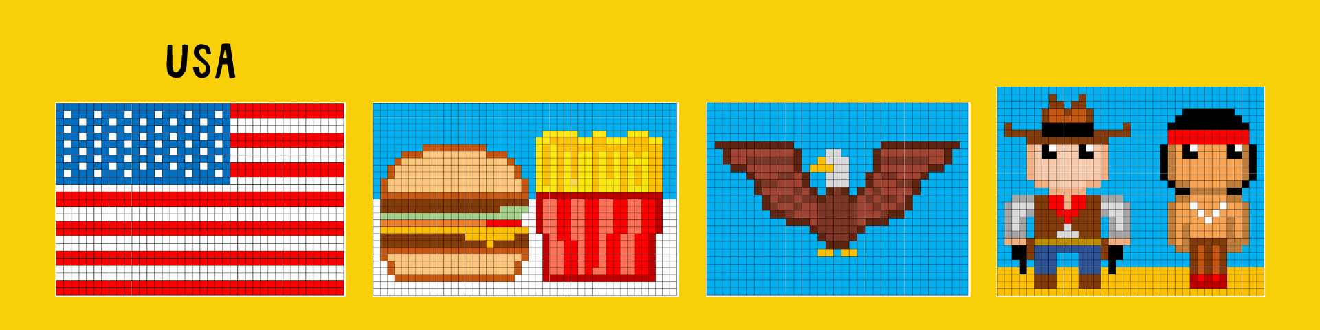 Pixel art Tour du monde - Maîtresse Hérisson