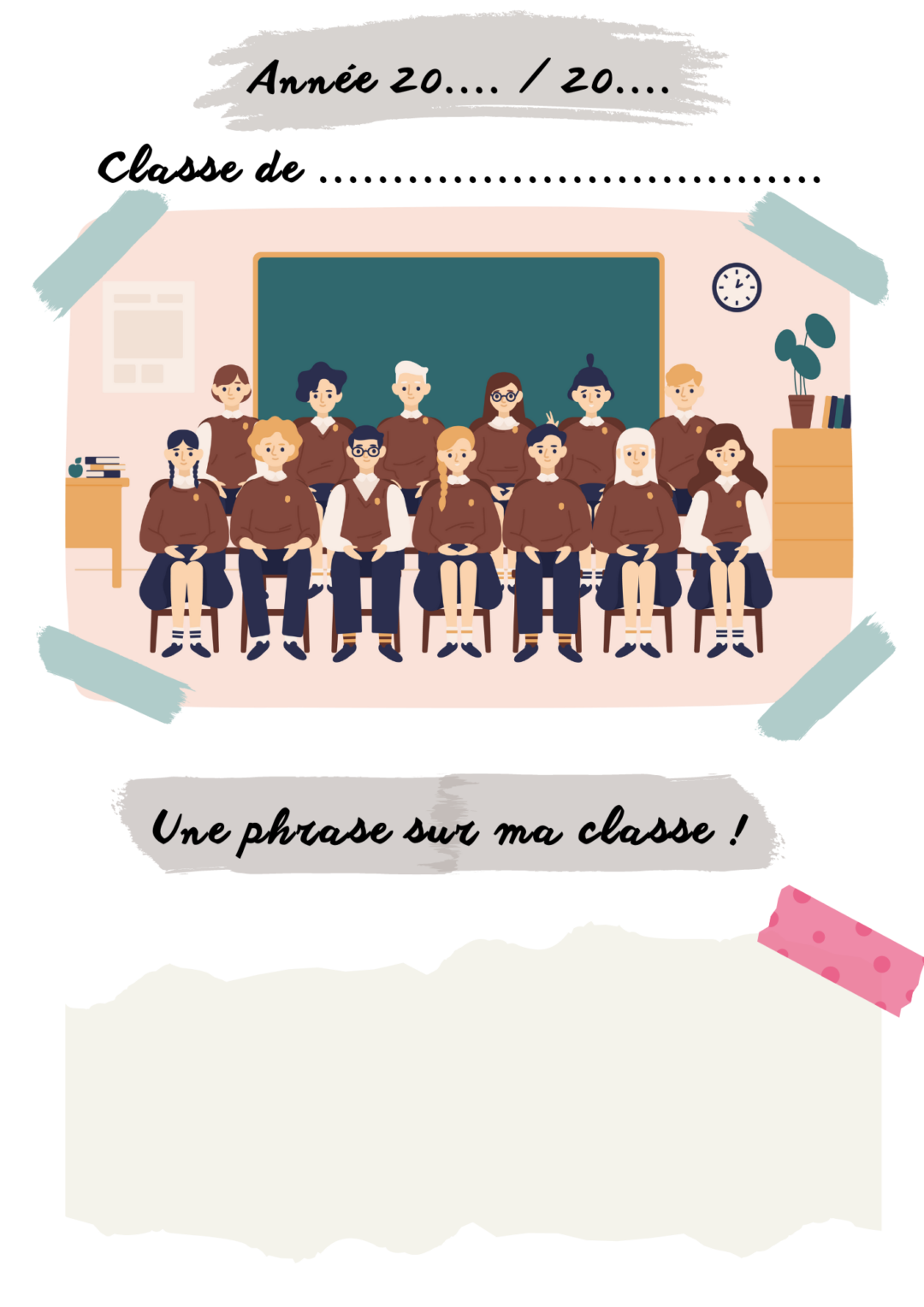 Livret souvenirs pour la fin d'année - Maîtresse Hérisson