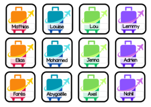 Étiquettes élèves Tour du monde - Maîtresse Hérisson