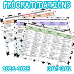 Programmations CM1-CM2 année 2024-2025 - Maîtresse Hérisson